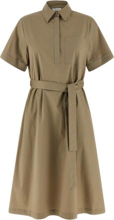 PESERICO Femme, Robes, Vert, Taille: 42 FR Chemisier Midi Dress