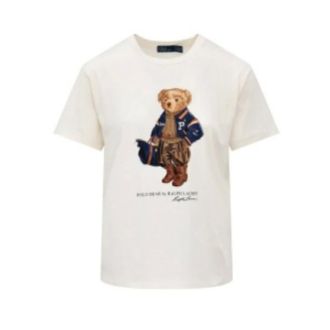 Polo Ralph Lauren Femme, Tops, Blanc, Taille: 42 FR T-shirt imprim&eacute; ours