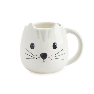 Balvi Tasse Kitty Cup Katze Kopf geformt 400 ml Fassungsvermögen Spülmaschinenfest und Mikrowellen Ke