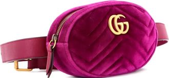 Gucci GG Marmont Matelasse Velvet belt bag - Violett