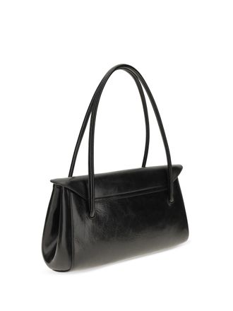 Marni Milanetto Calfskin Leather Shoulder Bag - Black