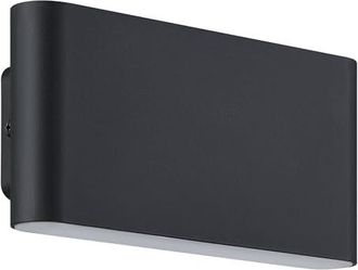 Eglo LED Wandlampe au&szlig;en Spilonci-E, Outdoor Wandleuchte mit indirektem Licht, Au&szlig;enleuchte aus Kunststoff in Anthrazit, neutralwei&szlig;, IP44