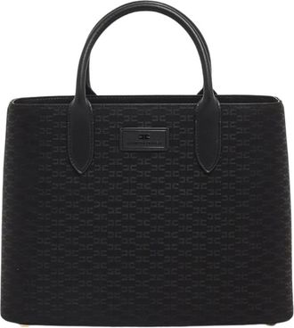 Elisabetta Franchi Monogram Tote Bag - - Bags - Damen - Schwarzk - ONE SIZE