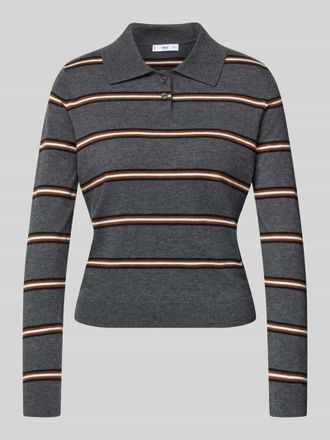 Mango Strickpullover mit kurzer Knopfleiste