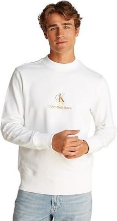 Calvin Klein Sweat dInt&eacute;rieur Homme Shadow Logo Crew Neck Regular Fit, Blanc (Bright White), L