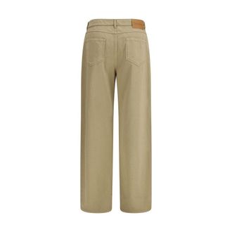 Max Mara Womens Beige Cotton Casual Pants