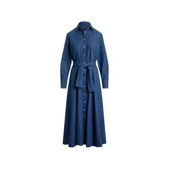 Ralph Lauren Femme, Robes, Bleu, Taille: 38 FR Robe Chemise