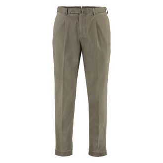 THE (ALPHABET) Stretch Baumwoll-Chino-Hosen - - Trousers - Herren - Gr&uuml;n - 2XL