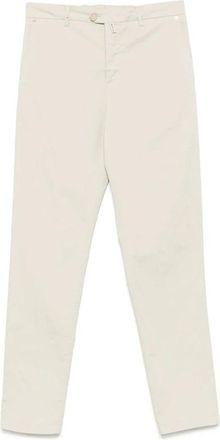 Kiton Homme, Pantalons, Beige, Taille: W44 Logo-Patch Chinos