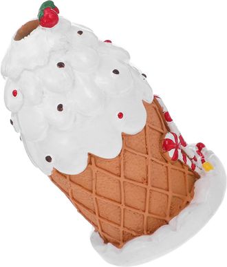 Lurrose Lurrose Lebkuchenhaus Dekoration aus Kunstharz Schneebedecktes Kleiner Weihnachtsdorfhaus Vielseitige Tisch und Bonsai Deko f&uuml;r Festliche Winterlandsc