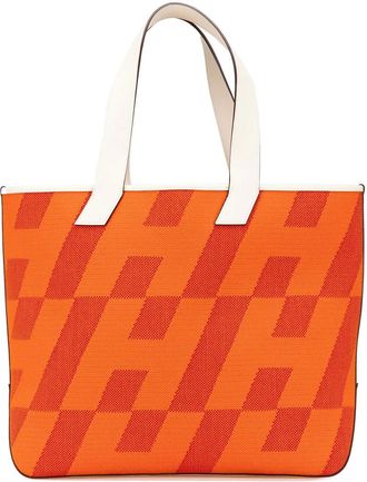 Hermès Shopper - Toile H and Swift Cabas H en Biais 40 - Gr. unisize - in Orange - für Damen