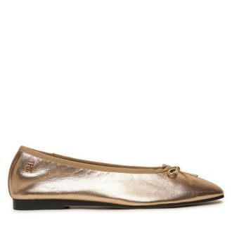 Tommy Hilfiger Ballerinas Tommy Hilfiger Ballerina Soft Leather Metallic FW0FW08452 Goldfarben