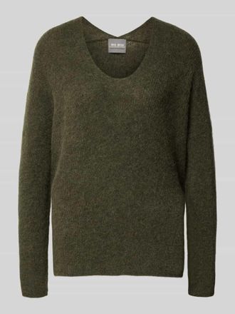 Mos Mosh Strickpullover aus Woll-Mix mit V-Ausschnitt Modell THORA