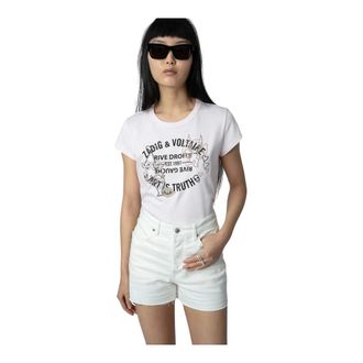 Zadig&Voltaire T-shirt Woop Ico - Femme - Tops - Blanc - Taille: 40 FR