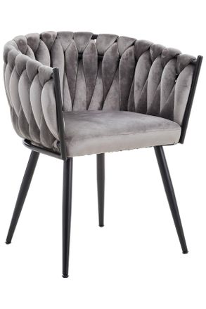 Landscape Armlehnstuhl, Dunkelgrau, Textil, Uni, konisch, 60x78x55 cm, Typenauswahl, Esszimmer, Stühle, Esszimmerstühle, Armlehnenstühle