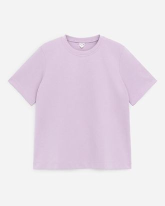 Arket Formbest&auml;ndiges Signature-T-Shirt -Lila