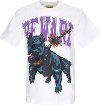 Market Wei&szlig;es Hundemotiv Tee - - Tops - Herren - Wei&szlig; - XL