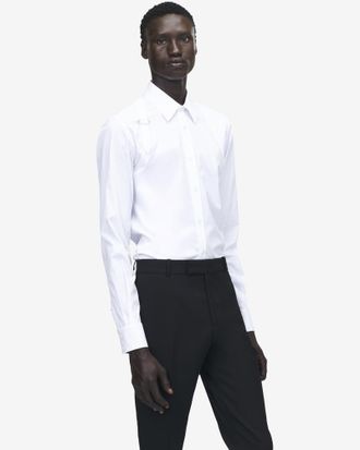 Alexander McQueen Hemd mit Riemen - Item 624753QPN449000