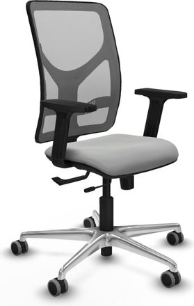 Piqueras y Crespo Hochklappstuhl mit 2D-Armlehnen, h&ouml;henverstellbare Lendenwirbelst&uuml;tze, ausgestattet mit Syncro/Traslack und Schneideschaum, mit Rollen 65 mm, Parkett,