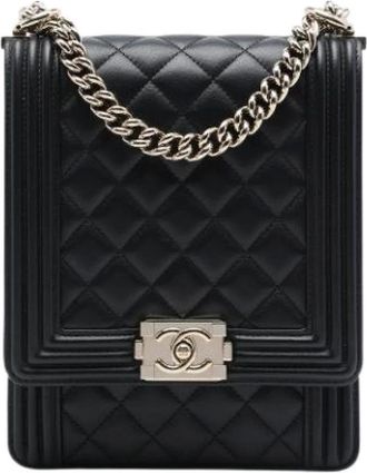Chanel Pre-owned North South Boy Flap - Femme - Pre-owned - Noir - Taille: ONE Size