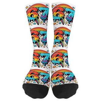 Generic Chaussettes Femme Fantaisie Funny Socks Chaussettes Festives Avec Motifs Fantaisistes Parfaites Pour Apporter Une Ambiance Joyeuse &Agrave; Vos C&eacute;l&eacute;brations