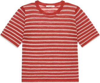 Maliparmi Maliparmi, Femme, Tops, Rouge, Taille: 40 FR T-Shirt d&eacute;t&eacute; en lin