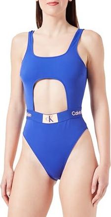 Calvin Klein Maillot de Bain Femme One Piece Ajouré, Bleu (Midnight Lagoon), M