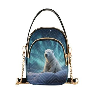 Mnsruu Petit sac &agrave; bandouli&egrave;re amusant en cuir pour femme