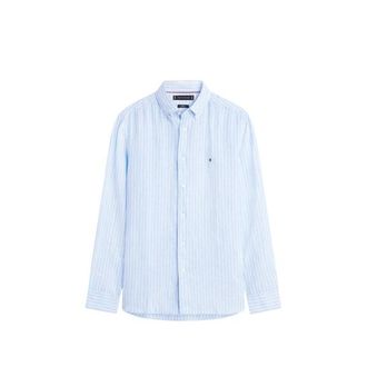 Tommy Hilfiger Chemise droite ray&eacute;e &agrave; logo en lin