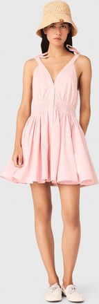 Maje Kurzes Ausgestelltes Baumwollkleid - Rosa - Maje