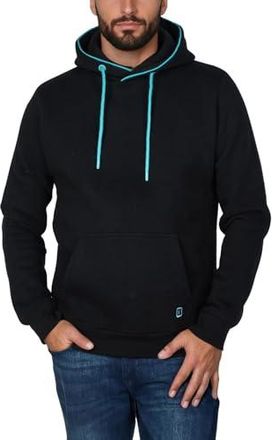 Riverso RIVSandro Sweat &agrave; capuche pour homme avec poches kangourou - Coupe droite - Uni - Coton - Noir - Gris - Bleu - Rouge - Vert - Beige - Marron - Tailles