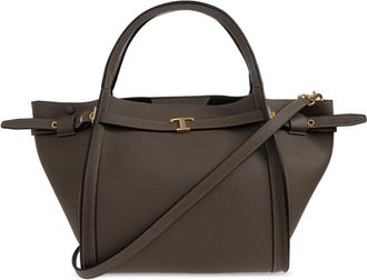 Tod's Femme, Sacs, Gris, Taille: ONE Size Tim Small Leather Bag