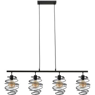 Briloner Lampe &agrave; suspendre leuchten swirl, 60 w, IP20, noir, m&eacute;tal, excl. 4x E27, 111 x 21 x 130 cm
