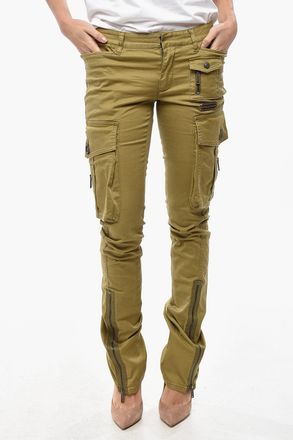 Dsquared2 Ausgestellte Cargo-Hose aus Stretch-Baumwolle mit Rei&szlig;verschluss am Kn&ouml;chel Dsquared2