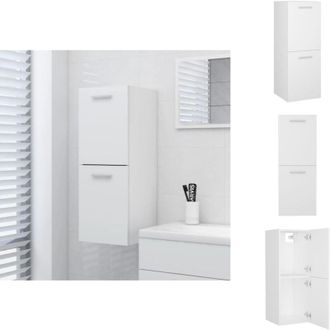 vidaXL Badezimmerschrank Wei&szlig; 30x30x80 cm Holzwerkstoff - Badezimmerm&ouml;bel - Schrank - Wandregal - Aufbewahrungsraum - Wei&szlig;es Badezimmer