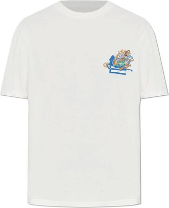 Etro Femme, Tops, Blanc, Taille: 42 FR T-shirt avec application