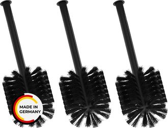 Rival Rival 3er-Set Ersatz WC-B&uuml;rstenk&ouml;pfe - Rundb&uuml;rste - f&uuml;r Life Style WC-Garnitur - Klob&uuml;rstenk&ouml;pfe f&uuml;r schnelle & gr&uuml;ndliche Reinigung - schwarz