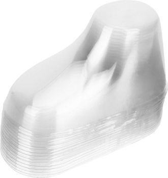 Garneck Babyschuh Präsentationsständer Kunststoff Transparent Fußmodell 8cm PVC Schuhhalter Für Kleinkinderschuhe Schuhdisplay Für Babysocken