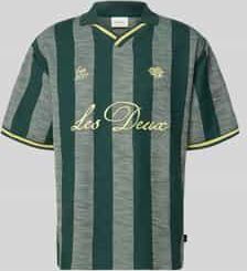 Les Deux Loose Fit Poloshirt mit V-Ausschnitt