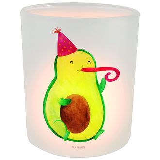 Mr. & Mrs. Panda Kerze Avocado Party Zeit - Geschenk, Schulabschluss, Abifeier, Veggie, Gesund, Windlicht Zur Hochzeit, Teelichtgl&auml;ser, Windlicht