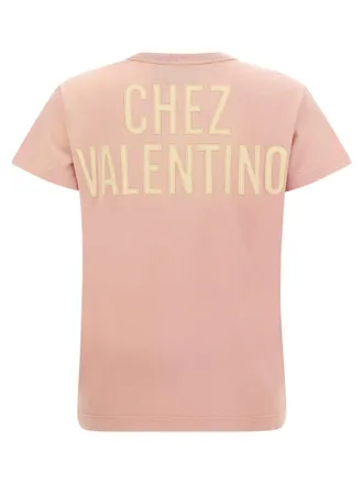 Valentino Garavani Metallic Logo Print T-shirt - Pink