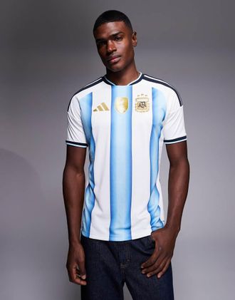 adidas adidas Football - Coupe du Monde 2026 - Argentine - Maillot domicile à rayures - Bleu-Blanc
