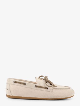 Miu Miu Fabric loafers with front lettering logo - MIU MIU - gender_Woman