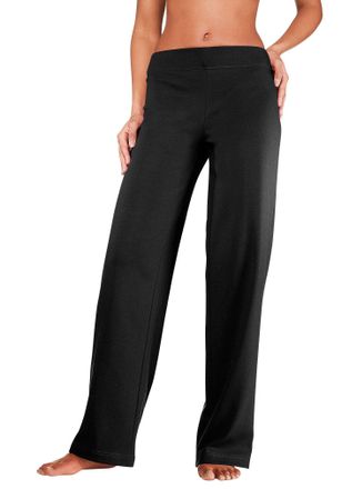 Vivance Homewearhose VIVANCE, Damen, Gr. 36/38, N-Gr, schwarz, Strick, Obermaterial: 60% Baumwolle, 40% Polyester, unifarben, Basic, bequem lang, Hosen, mit g