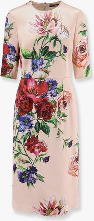 Dolce & Gabbana Satin dress with iconic floral print - DOLCE & GABBANA - gender_Woman
