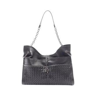 Bottega Veneta Pre-owned Sac bandouli&egrave;re en cuir Intrecciato - Femme - Pre-owned - Noir - Taille: ONE Size