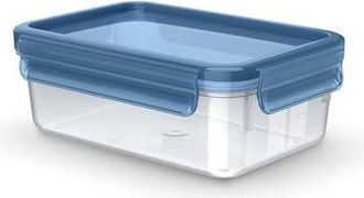 Emsa Clip & Close Eco Frischhaltedose, 1 L, &Ouml;ko-Design, auslaufsicher, hygienisch, mikrowellen-/gefrier-/sp&uuml;lmaschinengeeignet, BPA-frei, Blau, N1171400