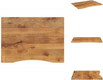 vidaXL Vidaxl - Dessus de bureau avec courbe 100x80x2,5 cm manguier massif brut - Dessus De Bureau - Dessus De Table - Dessus De Table De Remplacement