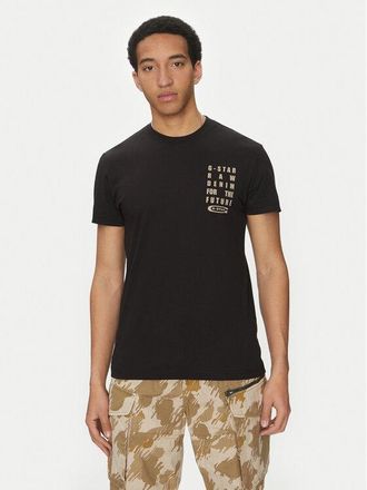 G-Star T-Shirt Text Chest D25968-C506 6057 Grün Regular Fit