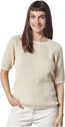 Lind Femme, Pulls, Beige, Taille: 46 FR Maille &agrave; col rond